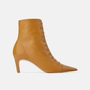 Zara Shoes | Clearance Sale Leather Strappy Heel Sandal | Poshmark